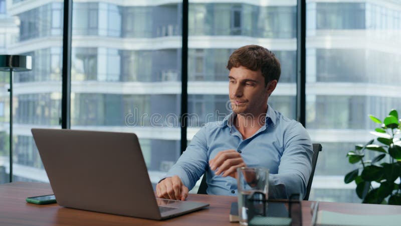 Sad Entrepreneur Disappointed Work Failure Closeup. Manager Thinking ...