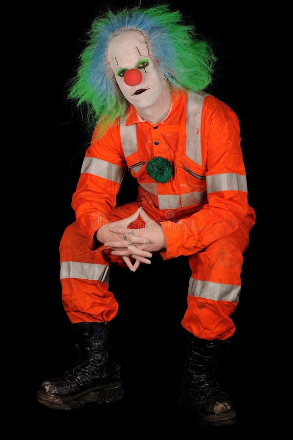 Sad Evil Clown stock image. Image of frightful, costume - 17912425
