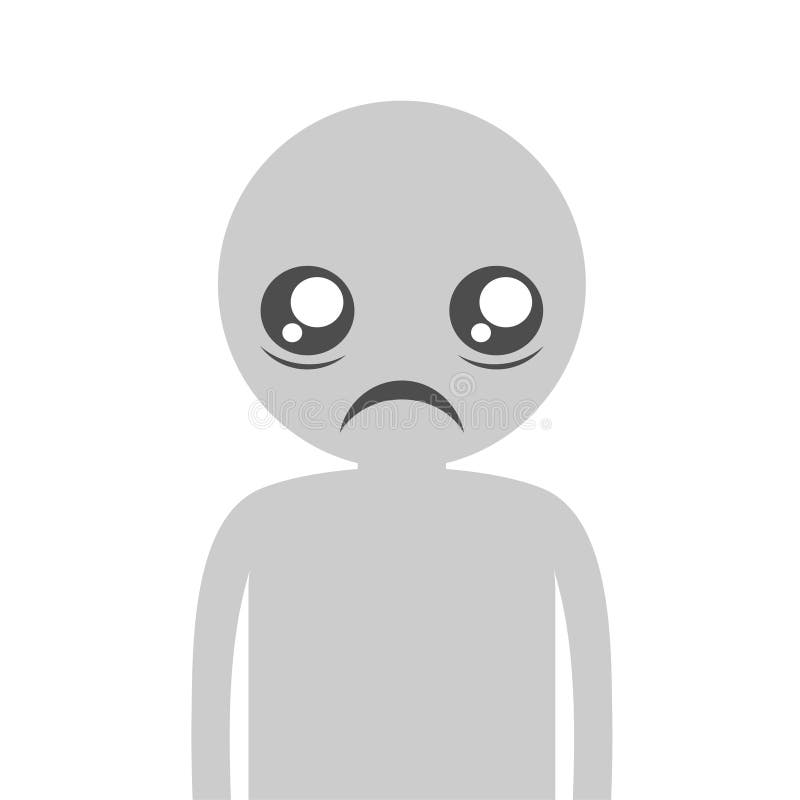 Sad expression stock vector. Illustration of cartoon - 142746336