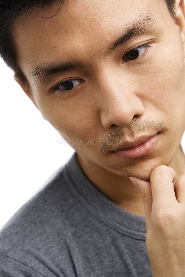 Sad Expression of Asian Young Man Stock Photo - Image of close, asian ...