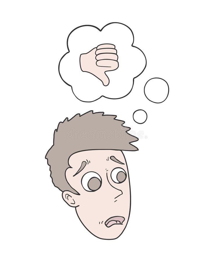 Sad Expression and Dislike Gesture Stock Vector - Illustration of ...