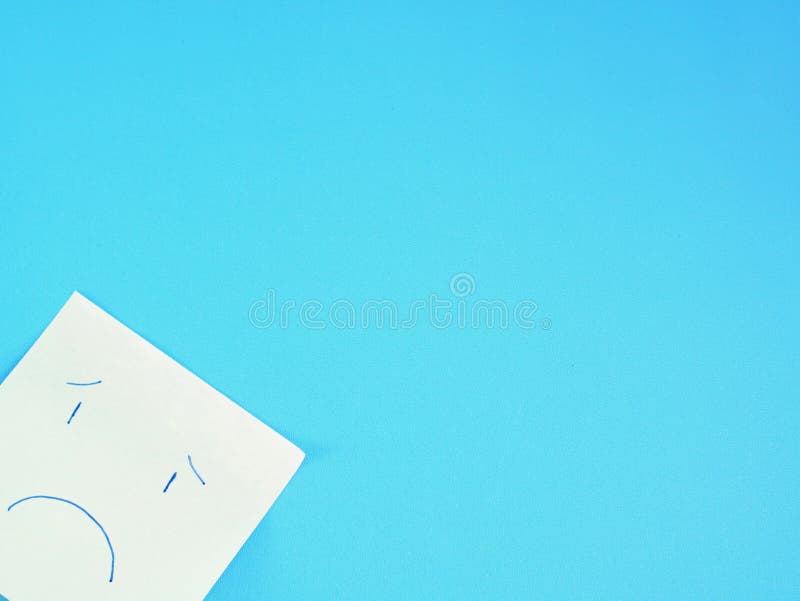 Sad expression in paper. stock image. Image of logo - 333315983