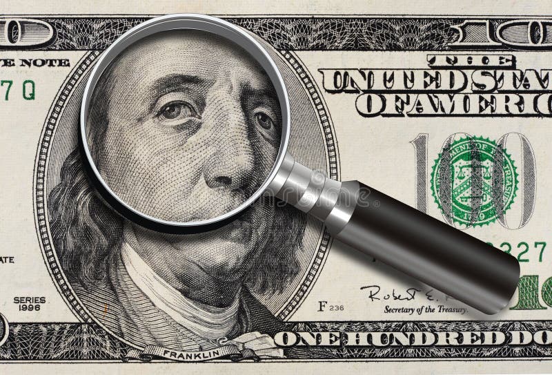 Sad Eyes stock photo. Image of magnified, dollar, franklin - 17545904