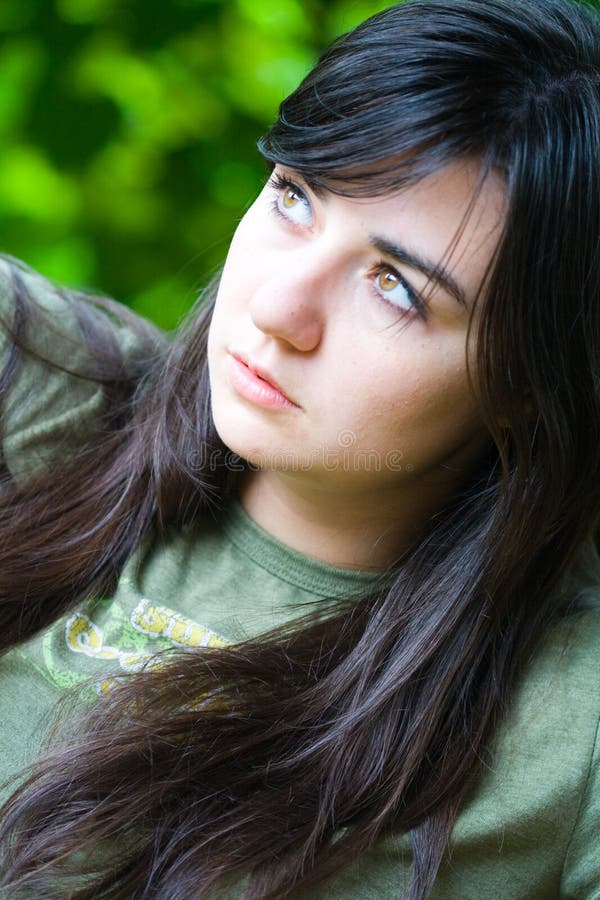 Sad face stock photo. Image of resting, woman, teenager - 5596194