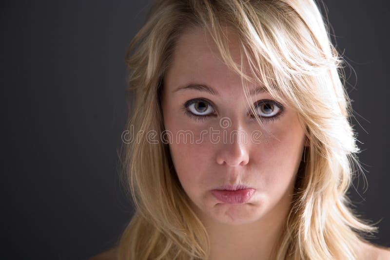 Sad face stock photo. Image of young, beautiful, long - 7236740