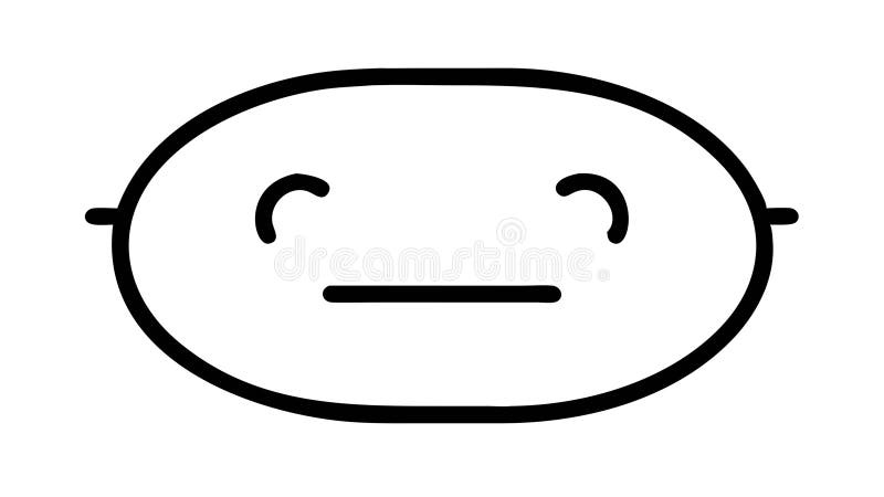 Sad Face Expression Icon for Emotions and Negative Feedback, Vector ...