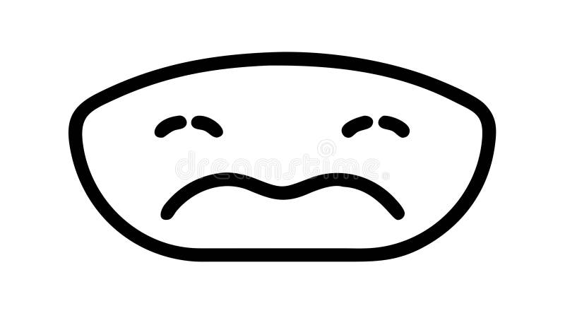 Sad Face Expression Icon Vector Graphic, Emotion Unhappy Disappointed ...