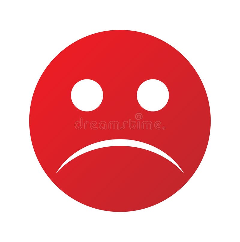 Sad Face Icon Button Vector Illustration Stock Vector - Illustration of ...