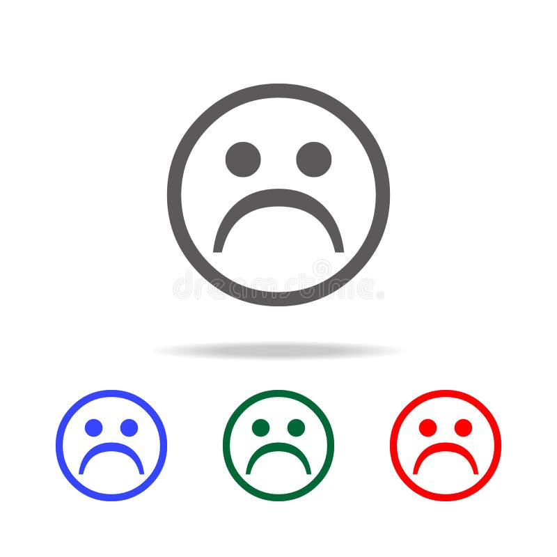 Sad Face Icon. Elements in Multi Colored Icons for Mobile Concept and ...