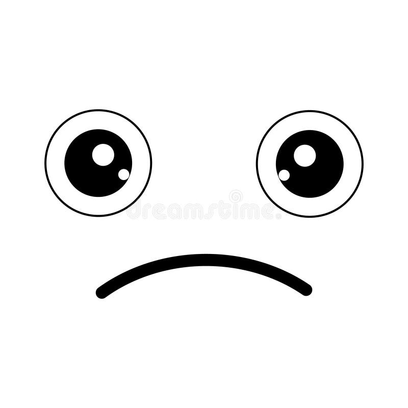 Sad Face Icon Vector. Face Illustration Sign. Sadness Symbol or Logo ...