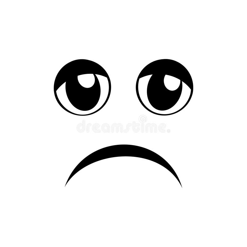 Sad Face Icon Vector. Face Illustration Sign. Sadness Symbol or Logo ...