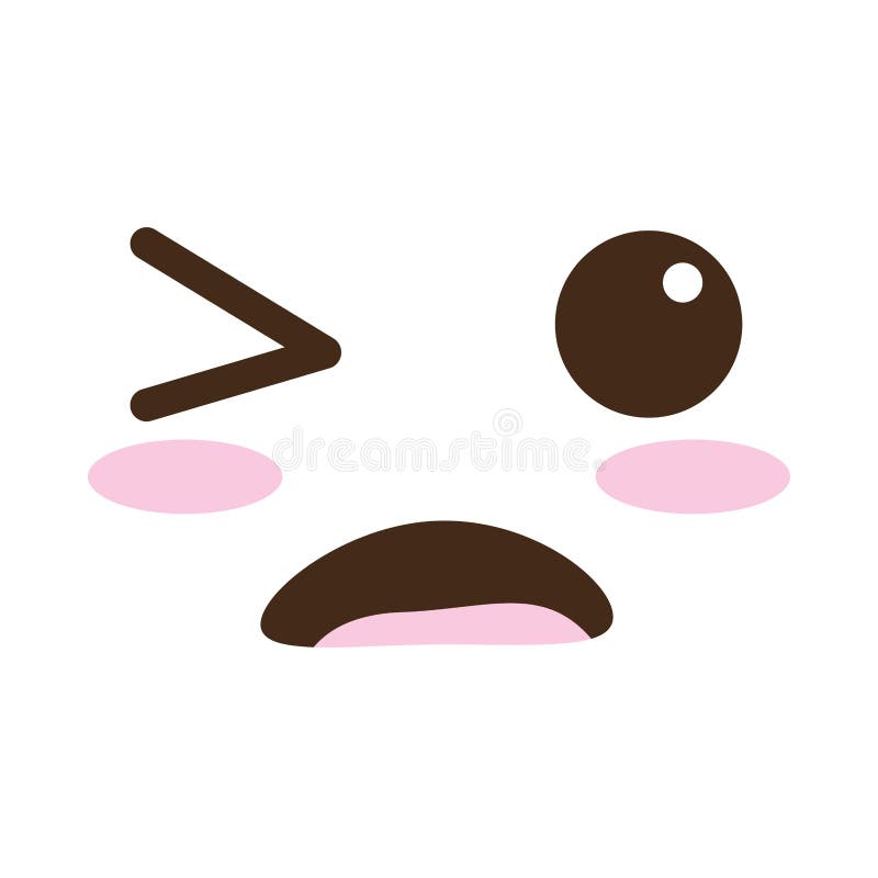 Sad Face Kawaii Comic Character Stock Vector - Illustration of japan ...