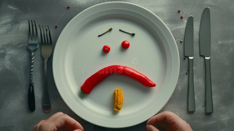 The Sad Vegetable Face.AI Generated Image Stock Image - Image of ...