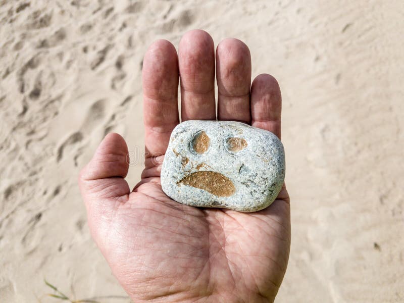 Sad face stock photo. Image of frenzy, stone, fury, melancholy - 96573112