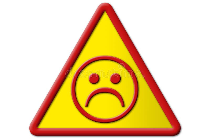 Sad face road sign stock illustration. Illustration of pitty - 178370878