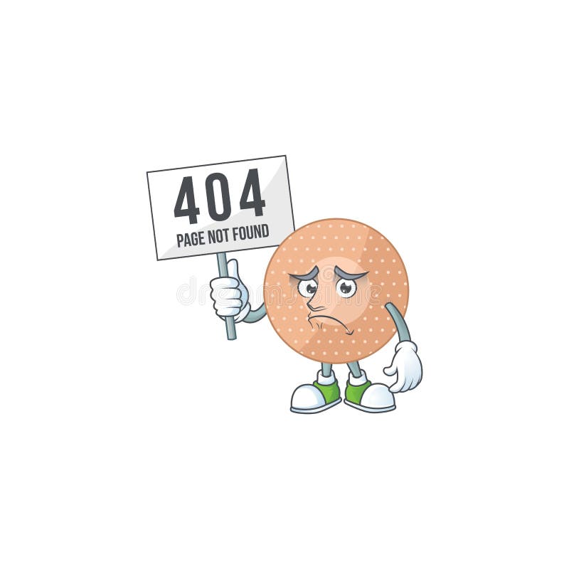 Sad Face of Rounded Bandage Cartoon Character Raised Up 404 Boards ...