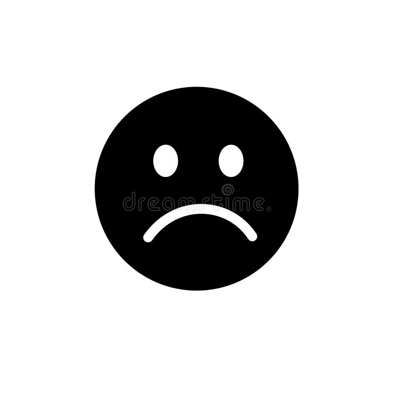 Sad Face, Sadness - Emoticon, Vector Icon Stock Vector - Illustration ...