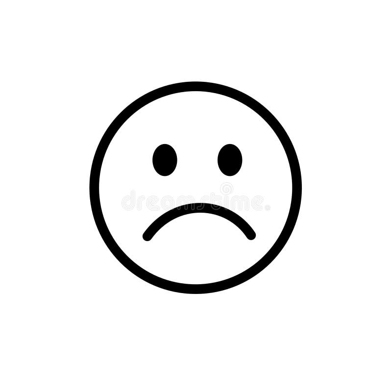 Sad Face, Sadness - Emoticon, Vector Icon Stock Vector - Illustration ...