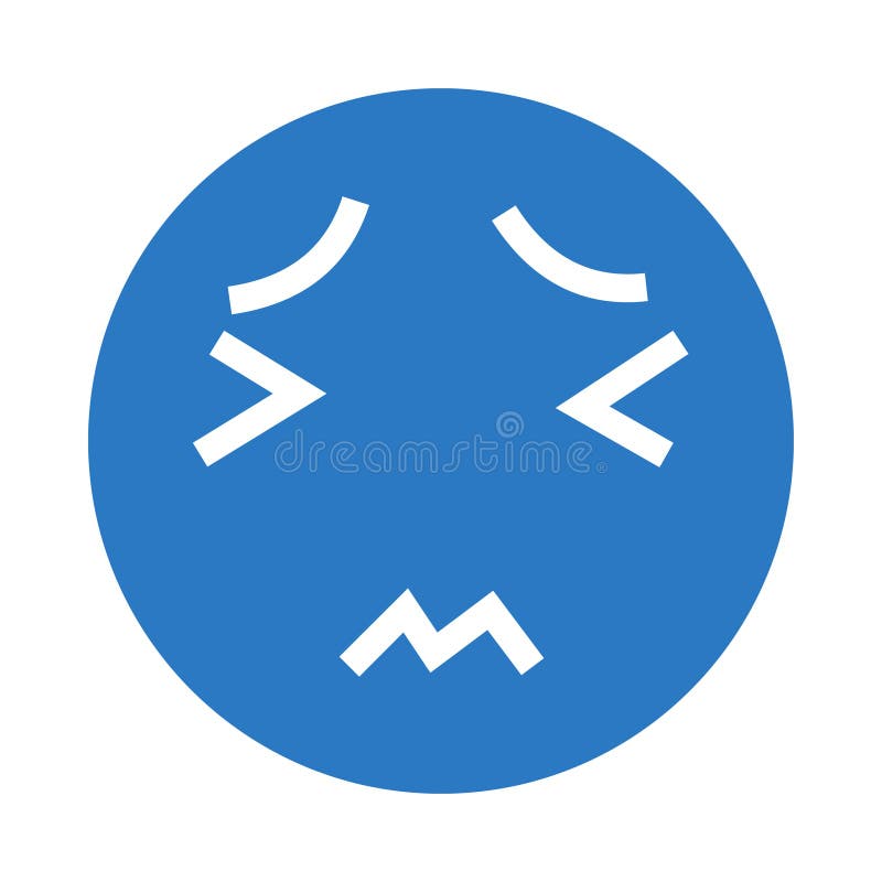 Sad Face Glyph Color Flat Vector Icon Stock Illustration - Illustration ...