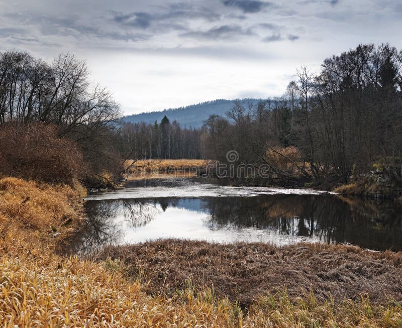 Sad fall day in nature stock image. Image of fall, national - 16853341