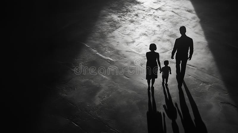 Sad Family Concept, Darknes and Hardship Parent Problems Stock ...