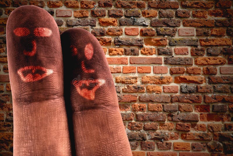 Sad Fingers Against the Brick Wall Stock Image - Image of wallpaper ...