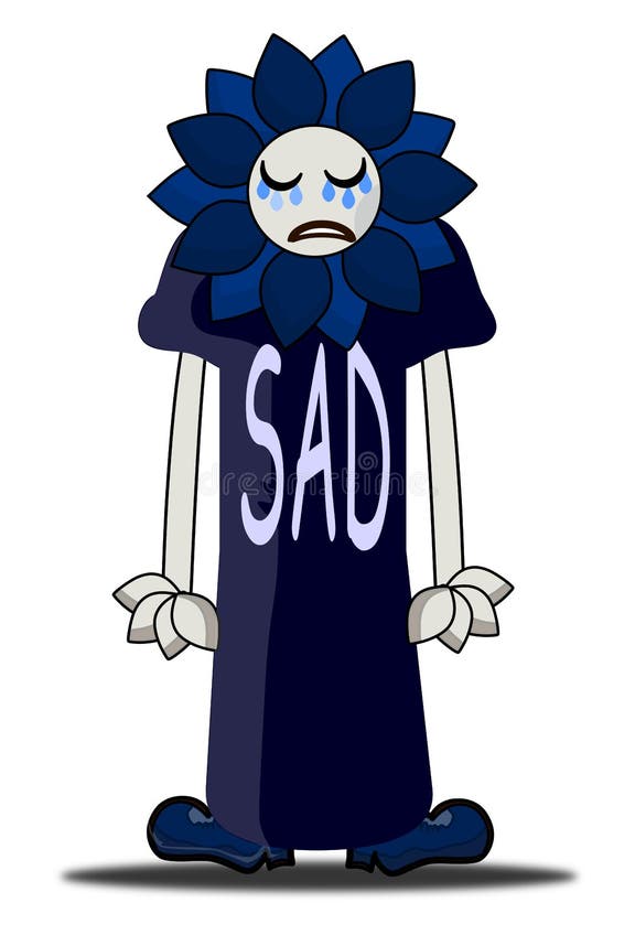 Sad Flower, Anthropomorphic Flower, Cartoon, Crying Flower, Colors ...