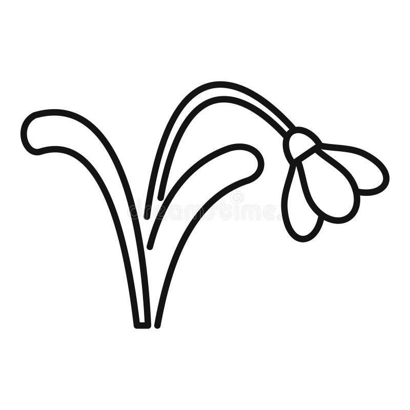 Sad Flower Drooping with Stem Curving Down Icon Stock Vector ...
