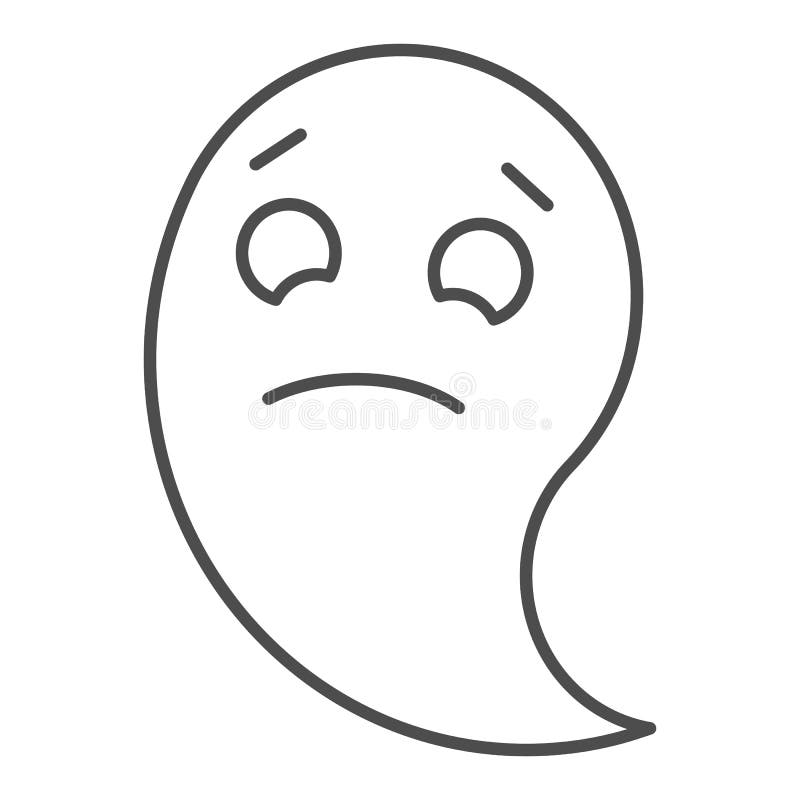 Halloween Sticker with Spooky Ghost Stock Vector - Illustration of ...