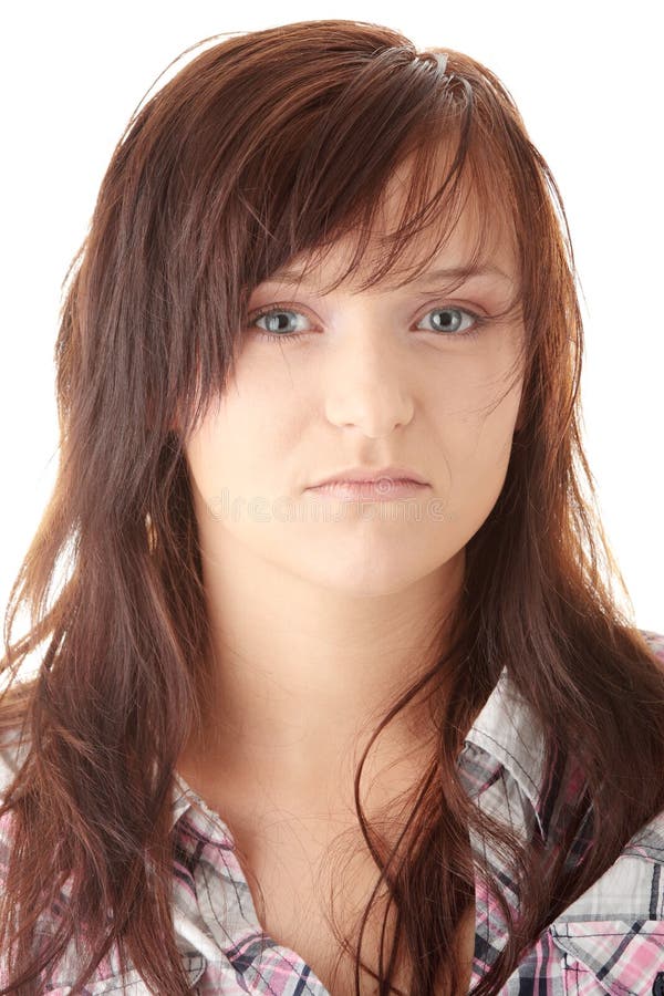 Depressed Teenage Girl stock photo. Image of rose, expression - 14249256