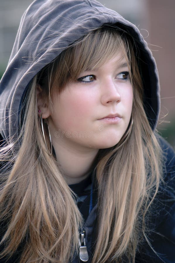 Sad girl in the park stock photo. Image of garden, sensuous - 20363202