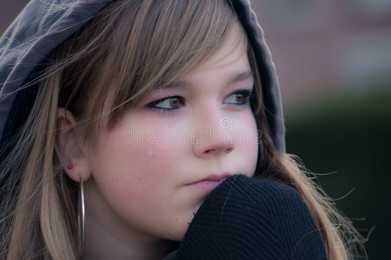 Sad girl stock image. Image of emotion, beautiful, problems - 22901251