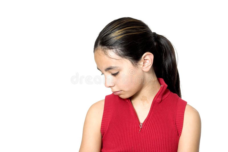 Sad girl stock photo. Image of stress, child, posture, ache - 734878