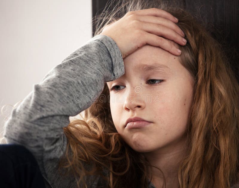 Sad girl stock image. Image of issues, childhood, grief - 67810959