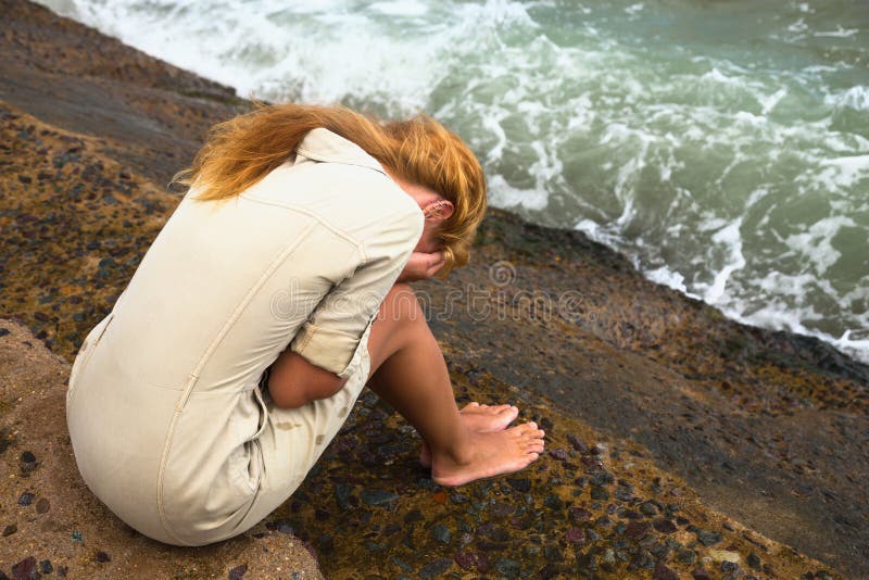 The sad girl. stock image. Image of beauty, crisis, frustration - 60886797