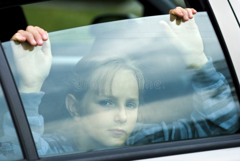 Sad girl in car stock photo. Image of loneliness, leaving - 13631482