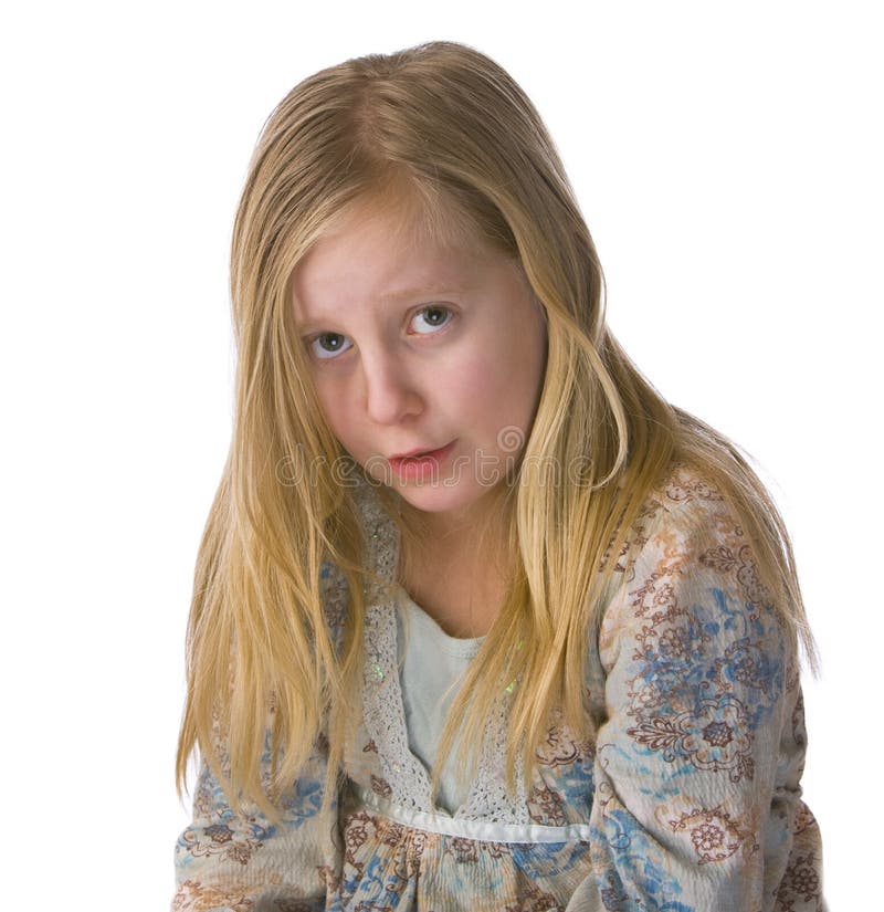 Sad Girl Crying stock photo. Image of child, white, pout - 7993808