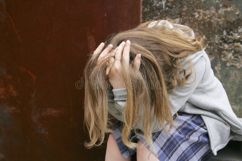 Sad girl depressed stock image. Image of failure, expressing - 8487291