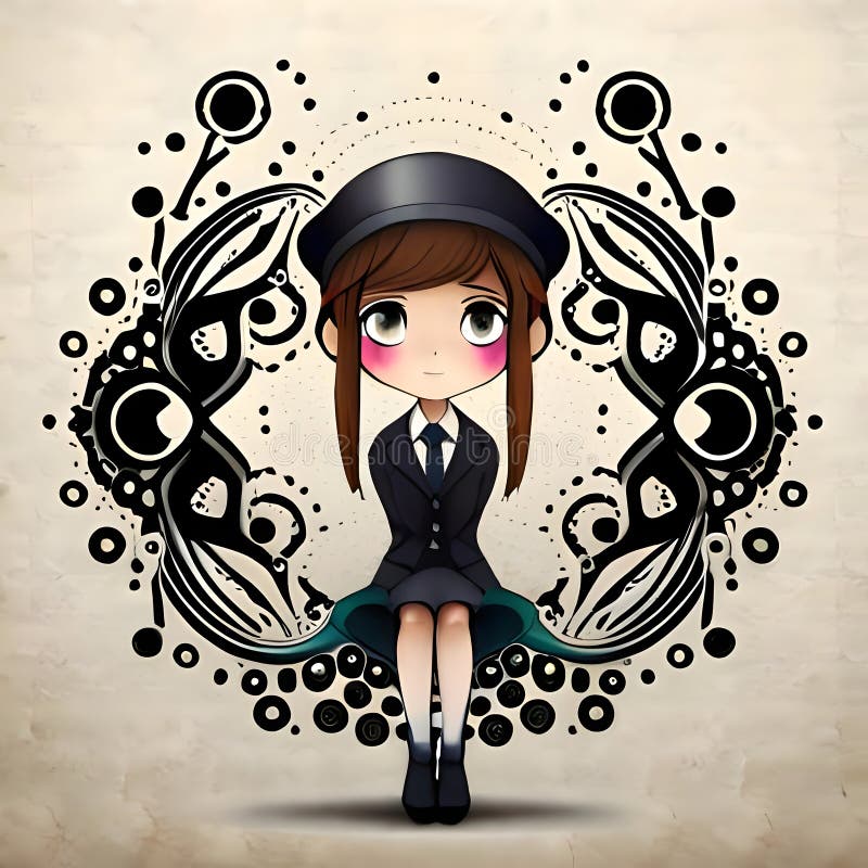 Sad Girl Feeling Withdrawn - Ai Generated Image Stock Illustration ...