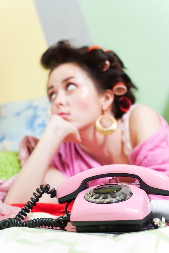 Sad girl with phone stock photo. Image of glamour, ethnicity - 15719052