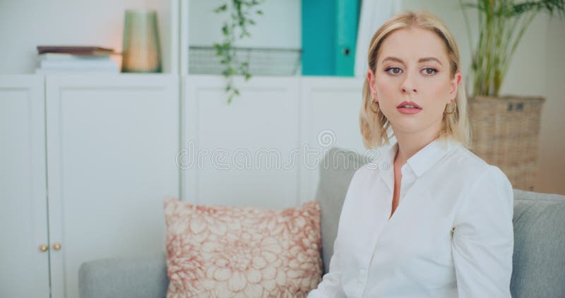 Sad Girl Worried by Email stock footage. Video of receives - 319413570