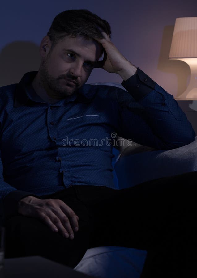 Sad handsome man stock image. Image of person, gloomy - 56374977
