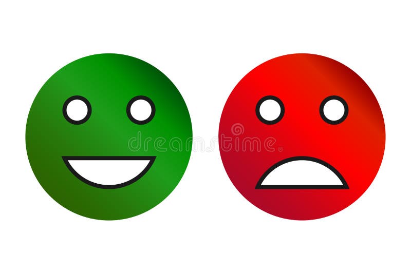 Happy Sad Face Green Red Stock Illustrations – 1,754 Happy Sad Face ...