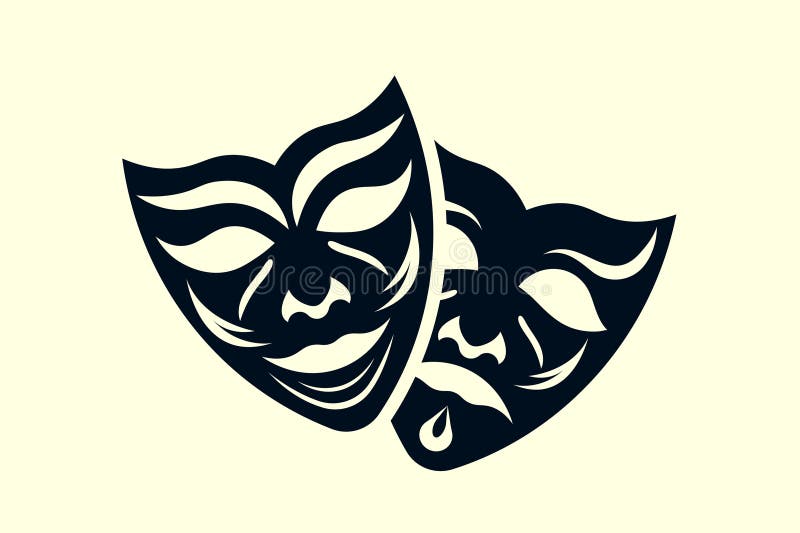 Sad Face Happy Mask Stock Illustrations – 7,394 Sad Face Happy Mask ...