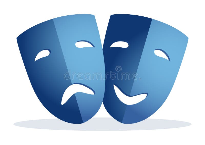 Sad and happy face mask stock vector. Illustration of crying - 256307685