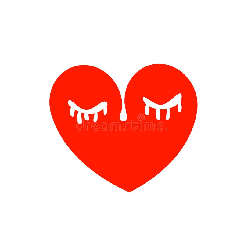 A sad heart stock illustration. Illustration of love - 100352426