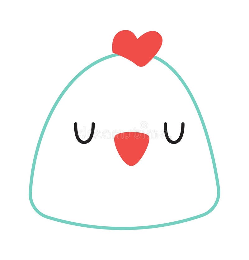 Sad Hen Face stock vector. Illustration of face, smile - 274044622