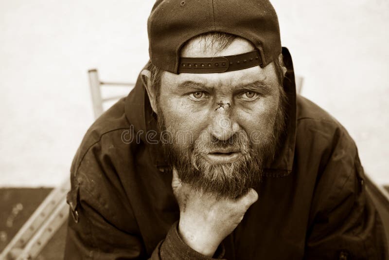 Homeless man stock photo. Image of adult, human, hopeless - 9312128