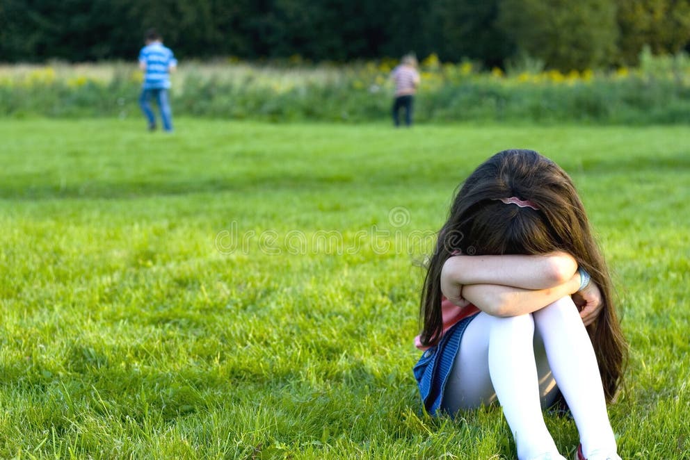 Sad or Just Playing stock image. Image of girl, kids, bummed - 1585467