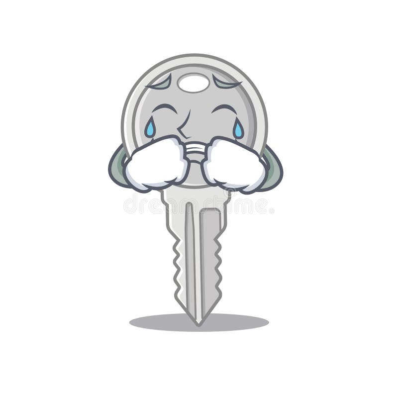 Sad of Key Cartoon Mascot with Style Stock Vector - Illustration of ...